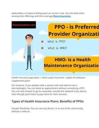 Types of Health Insurance Plans (HMO, PPO, EPO, POS).docx