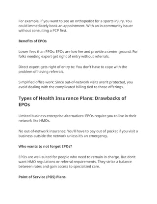 Types of Health Insurance Plans (HMO, PPO, EPO, POS).docx