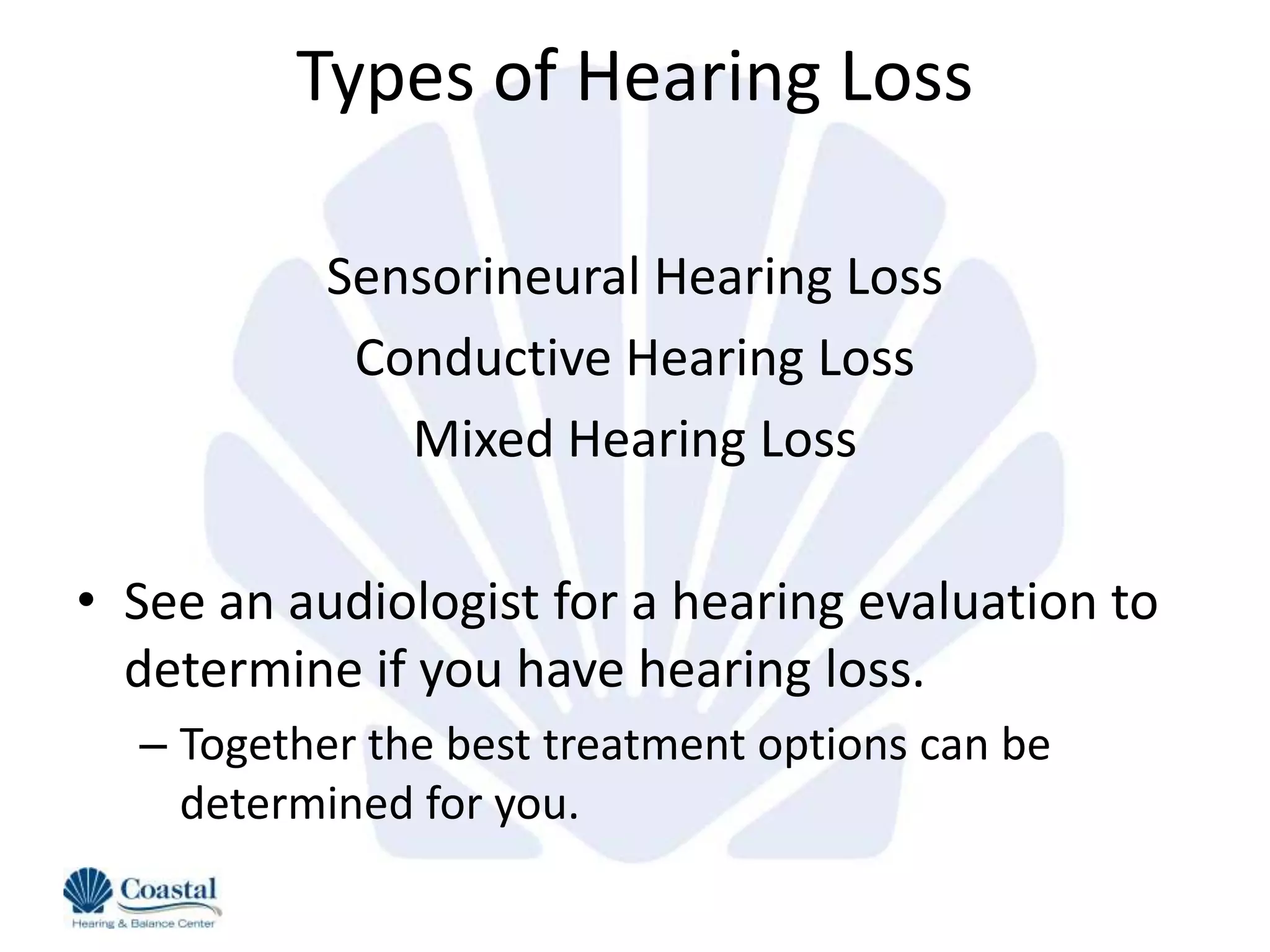 Types of Hearing Loss | PPSX
