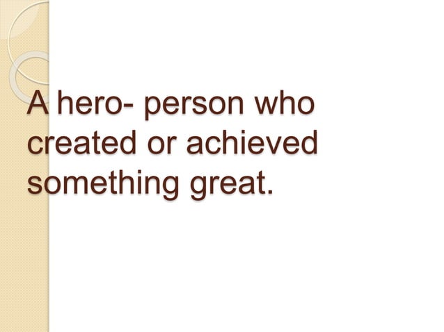 Types of heroes/heroism | PPT