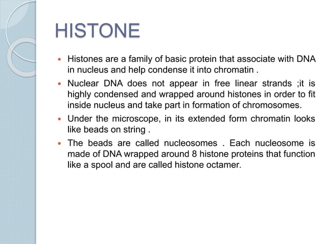 Types of histones, histone modifications and their effects | PPTX
