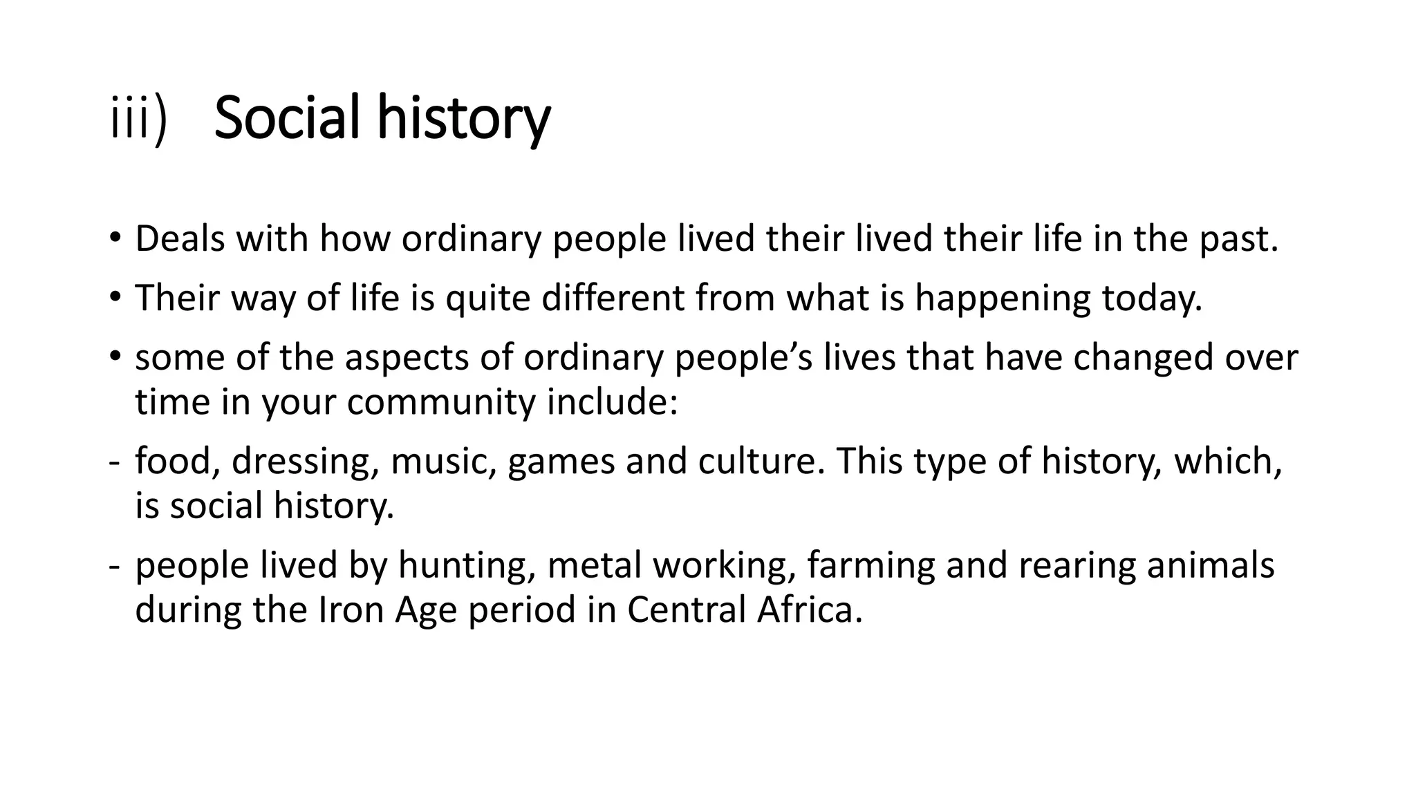 Types of history | PPSX