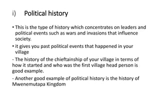 Types of history | PPSX