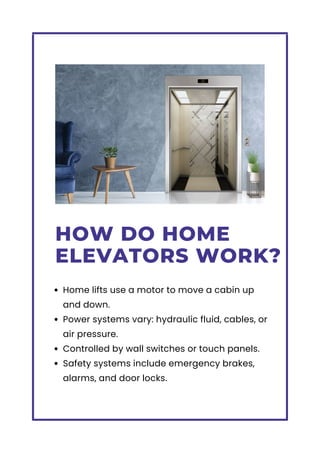 Types of Home Elevators- Techno Elevator | PDF