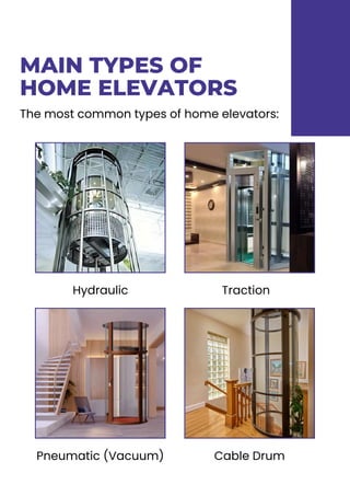 Types of Home Elevators- Techno Elevator | PDF