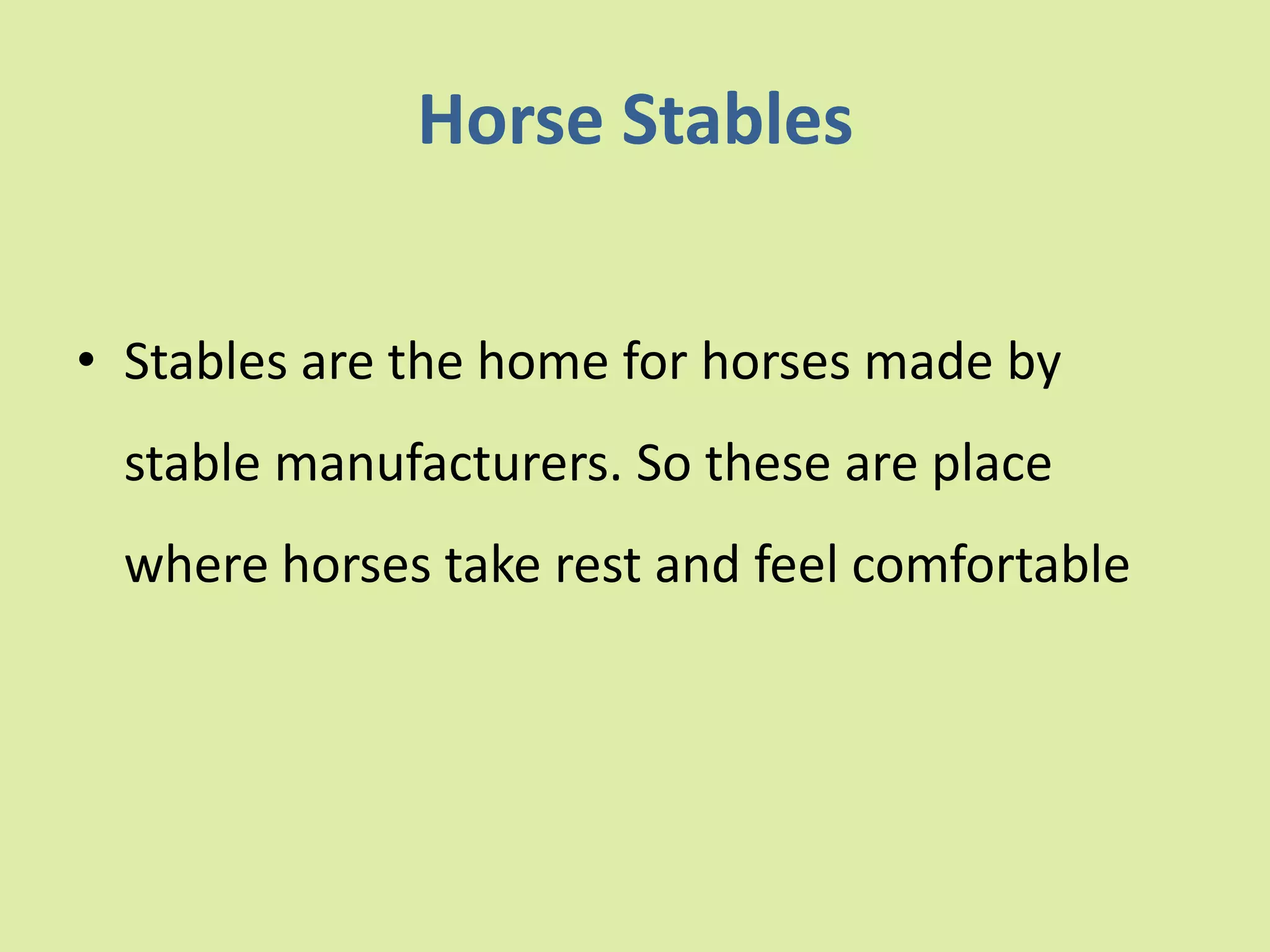 Types of Horse Stables & Barns | PPTX