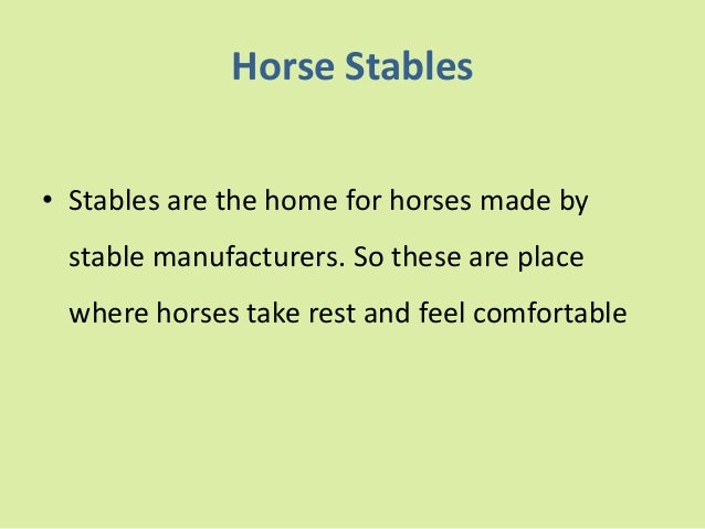 Stables Meaning