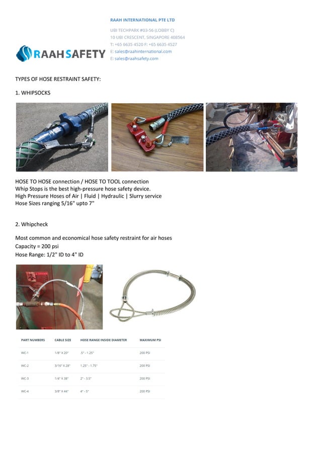 Types of hose restraint safety | PDF