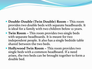 Types of hotel rooms | PPTX