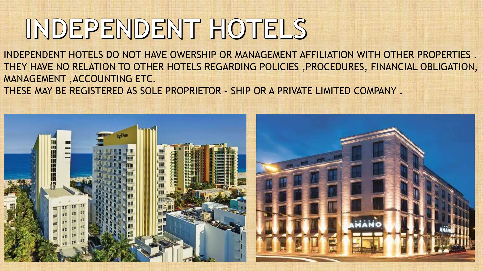Types of hotels | PPTX