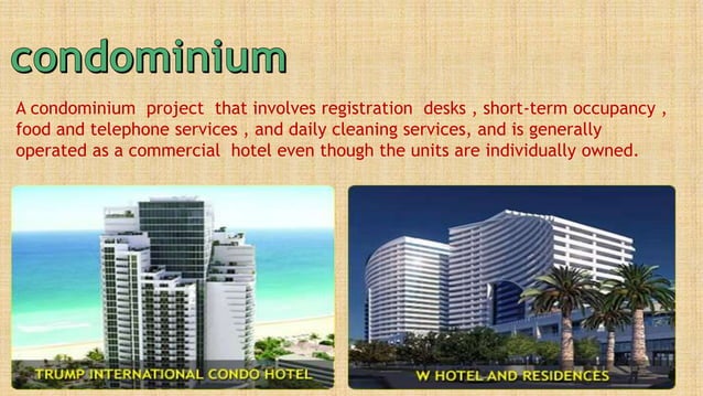 Types of hotels | PPTX | Hotels and Motels | Travel Type