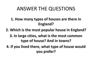 Types of houses in england | PPTX