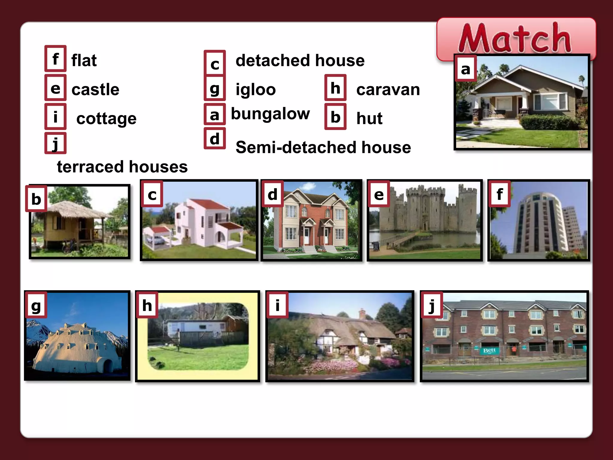 Types of Houses: PowerPoint | PPSX