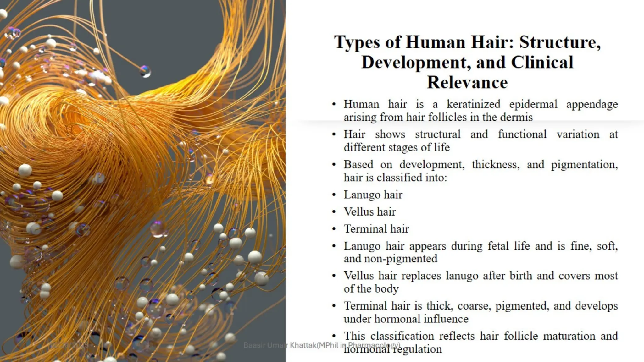 Types of Human Hair: Structure, Development, and Clinical Relevance | PPTX