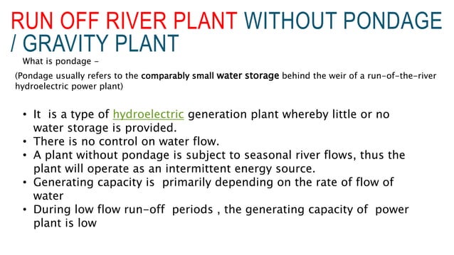 Types of hydro power plant | PPTX | Geography | Science