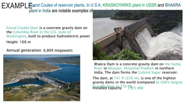 Types of hydro power plant | PPTX | Geography | Science