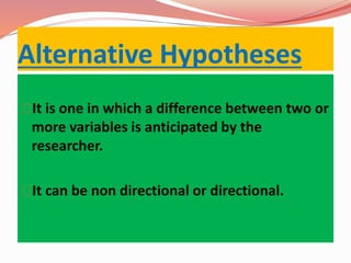 Types of hypotheses | PPTX | Science