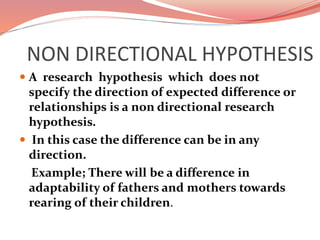 Types of hypotheses | PPTX