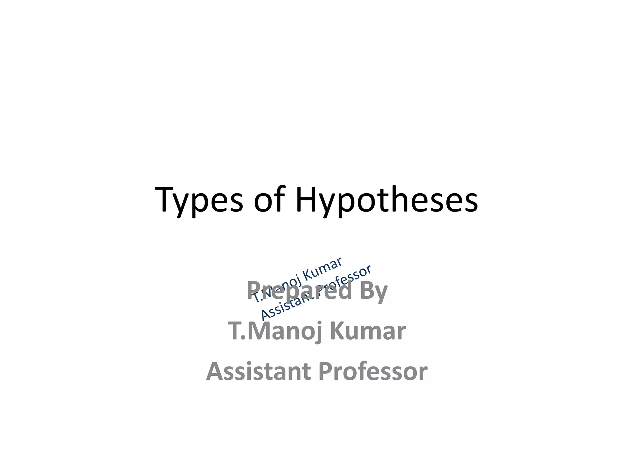 Types of hypotheses | PPT | Free Download