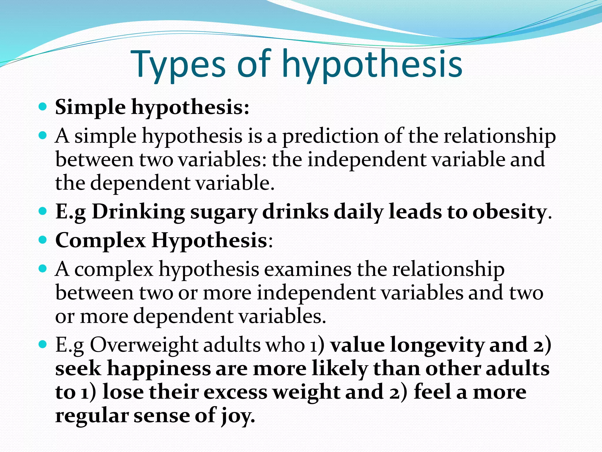 Types of hypothesis | PPTX
