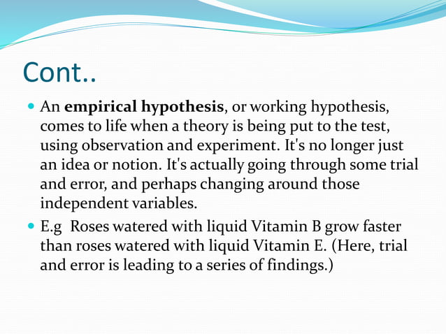Types of hypothesis | PPTX