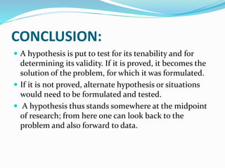 Types of hypothesis | PPTX