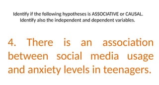 TYPES OF HYPOTHESIS ACTIViTY 2 for Practical Research 2.pptx
