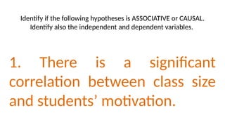 TYPES OF HYPOTHESIS ACTIViTY 2 for Practical Research 2.pptx