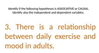 TYPES OF HYPOTHESIS ACTIViTY 2 for Practical Research 2.pptx