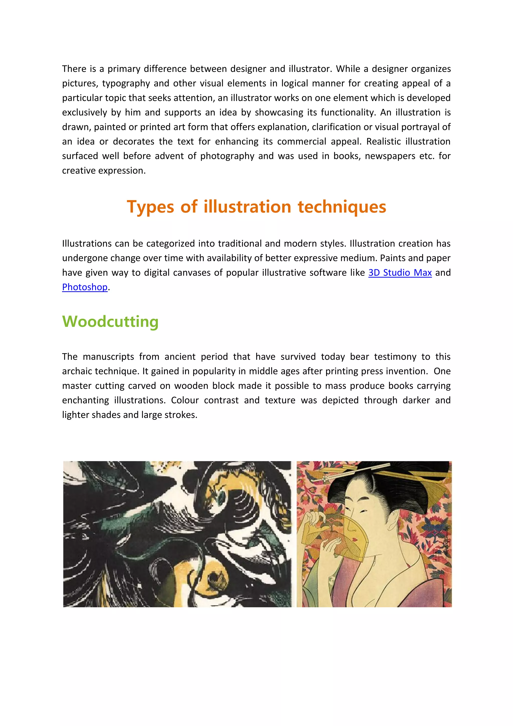 Different styles, techniques and types of illustration | PDF