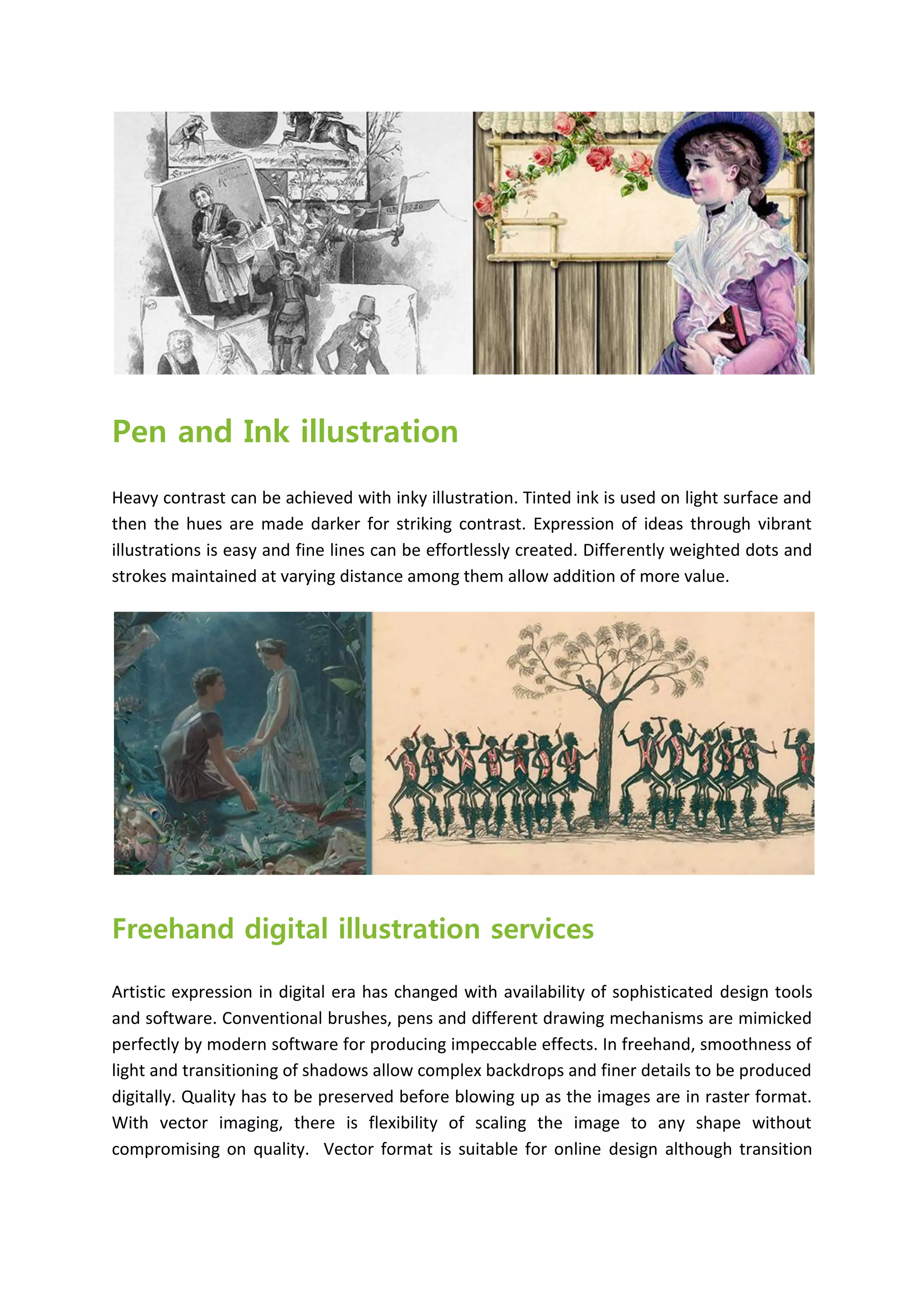 Different styles, techniques and types of illustration | PDF