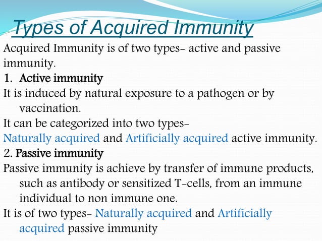 Types of immunity | PPTX | Infectious Diseases | Diseases and Conditions