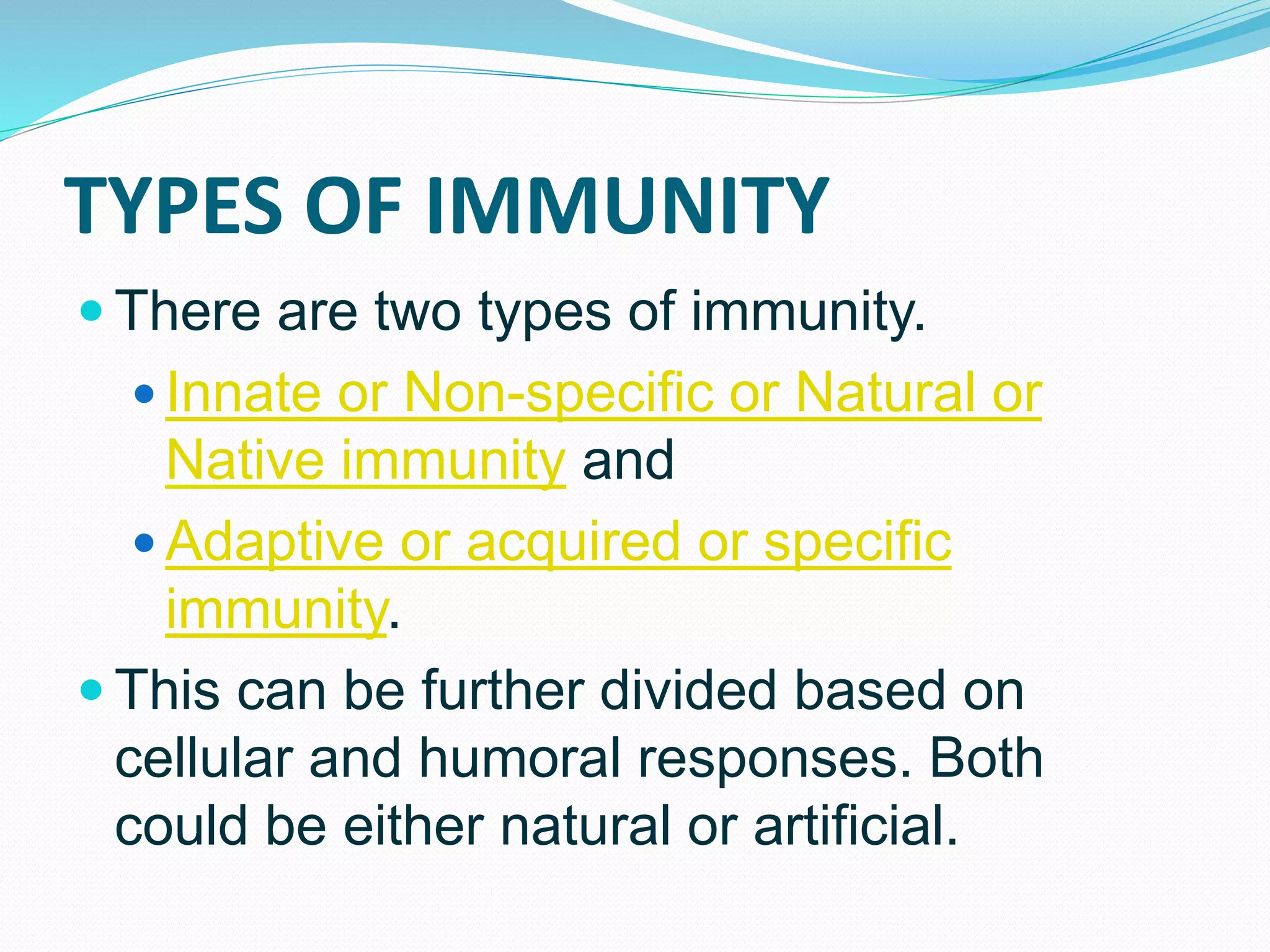 Types of immunity | PPTX