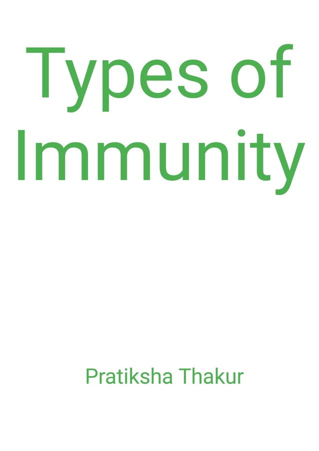 Types of Immunity | PDF