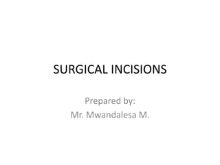 TYPES OF INCISIONS. presentation lecture | PPT
