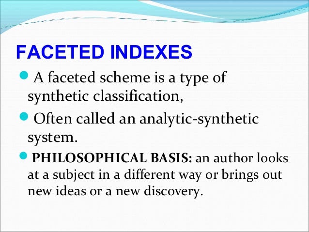 Types of indexes