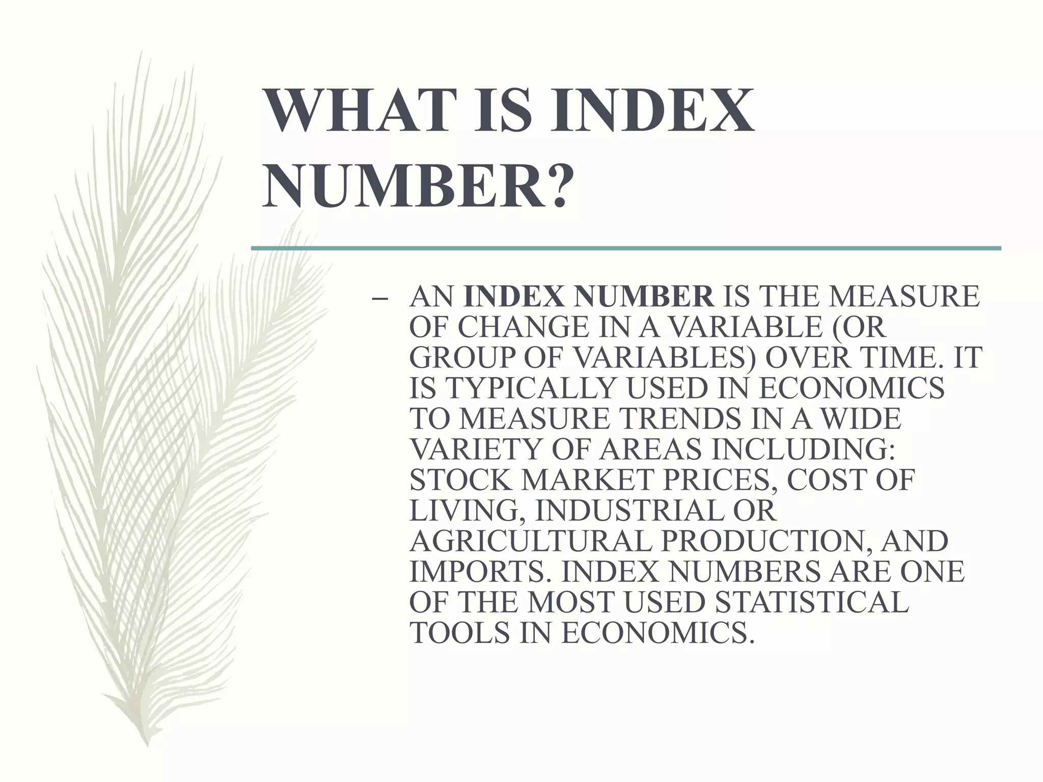 power point presentation on Types of index no | PPTX