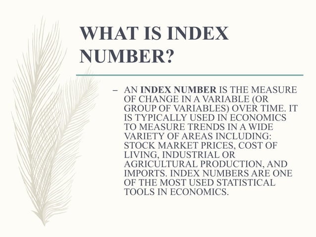 power point presentation on Types of index no | PPT