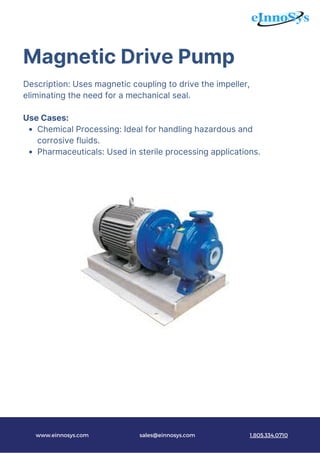 Types of Industrial Pumps and Their Use Cases | PDF