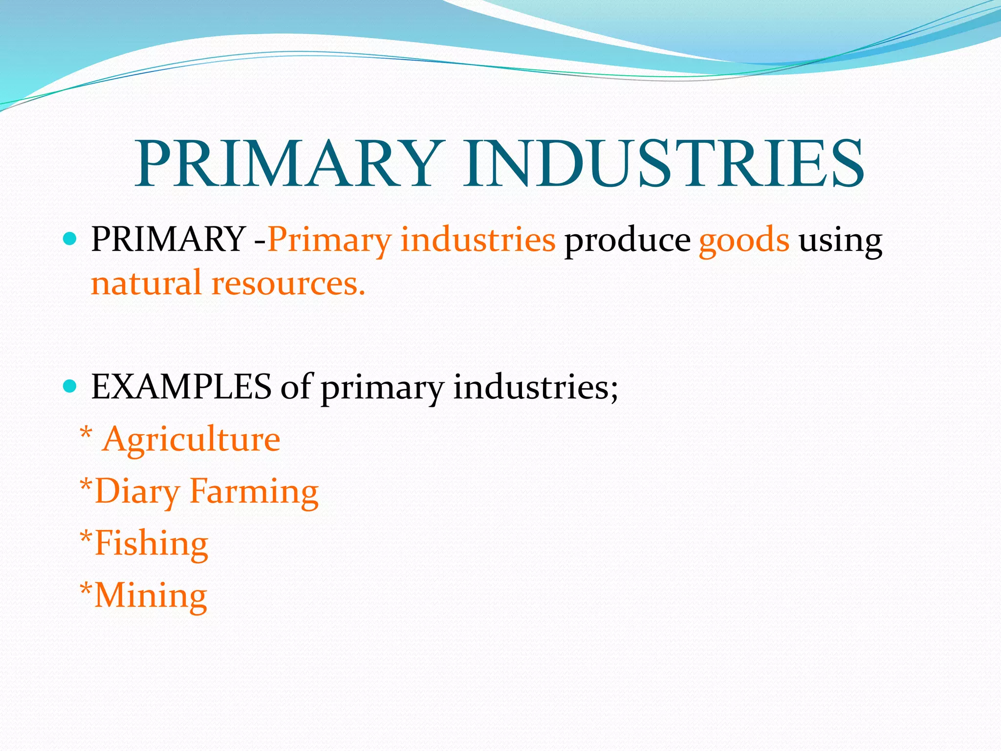Types of industry | PPT