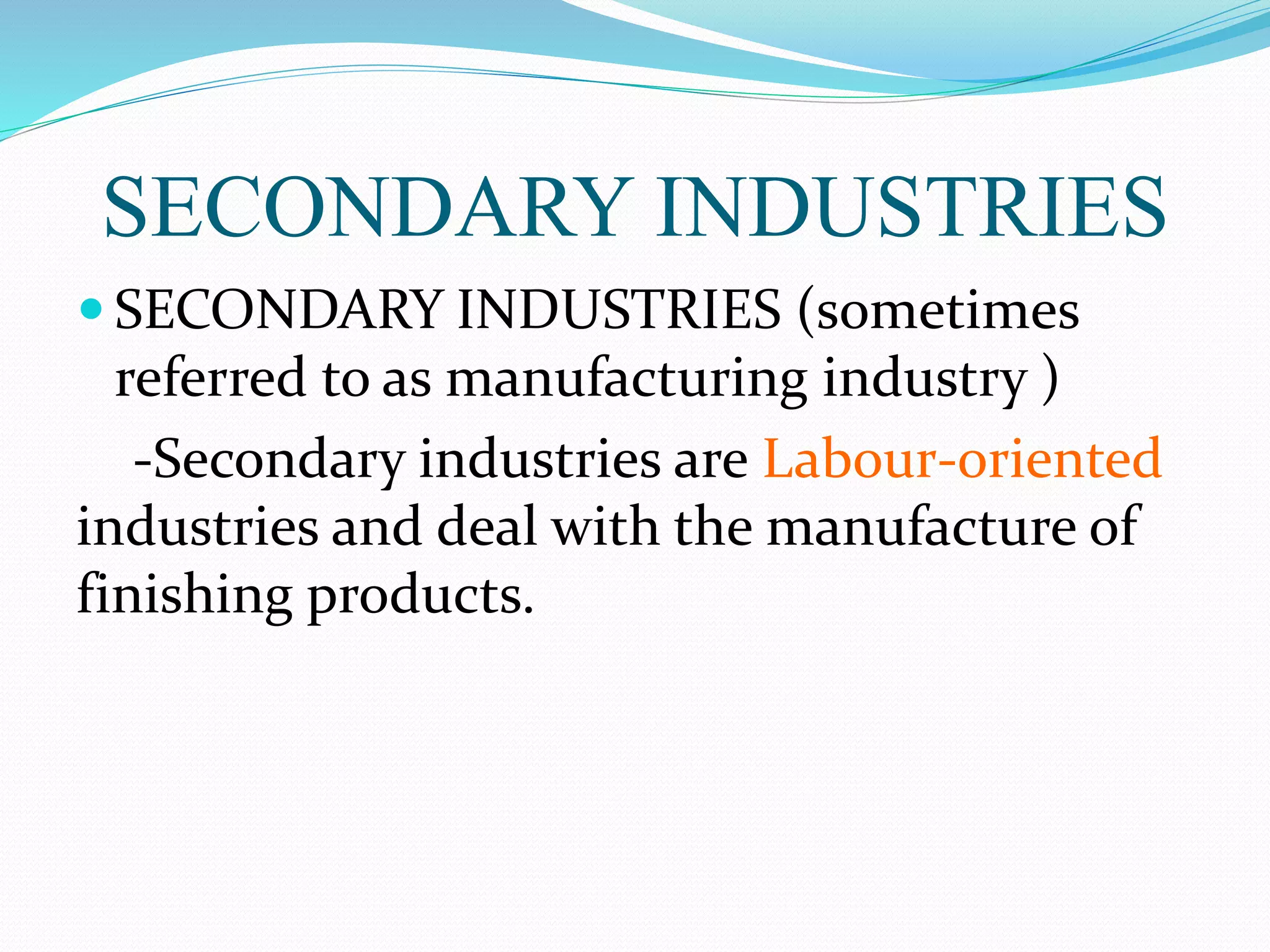 Types of industry | PPT