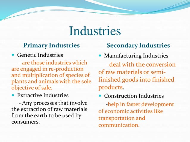 Types of industry | PPT