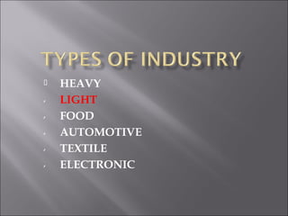 Types of industry | PPT