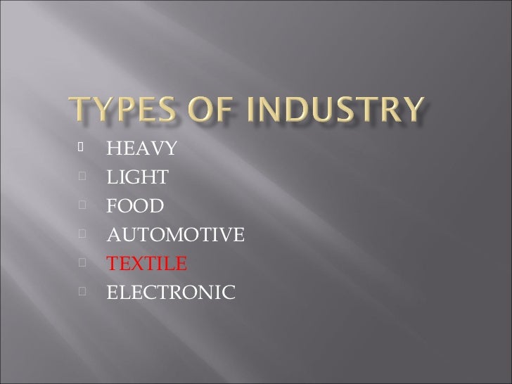 Types of industry
