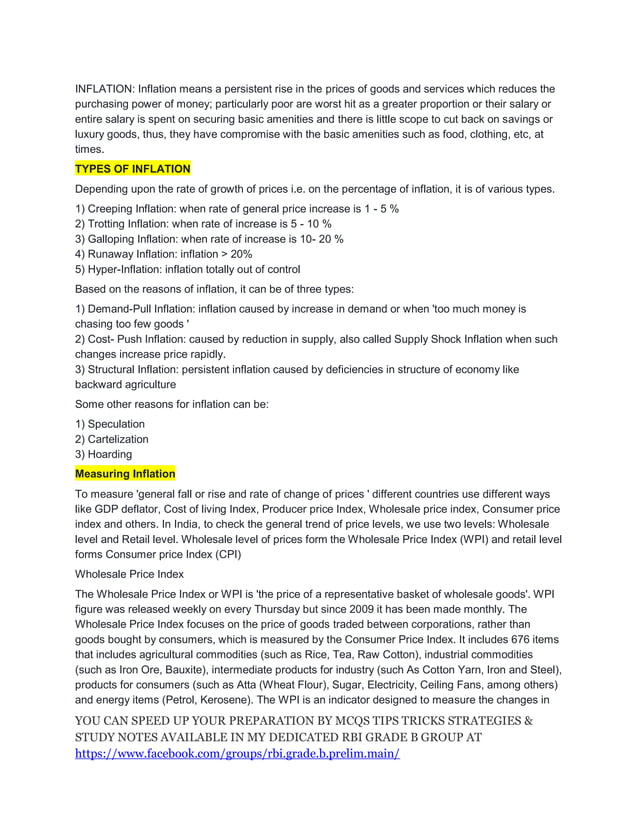 Types of inflation | PDF