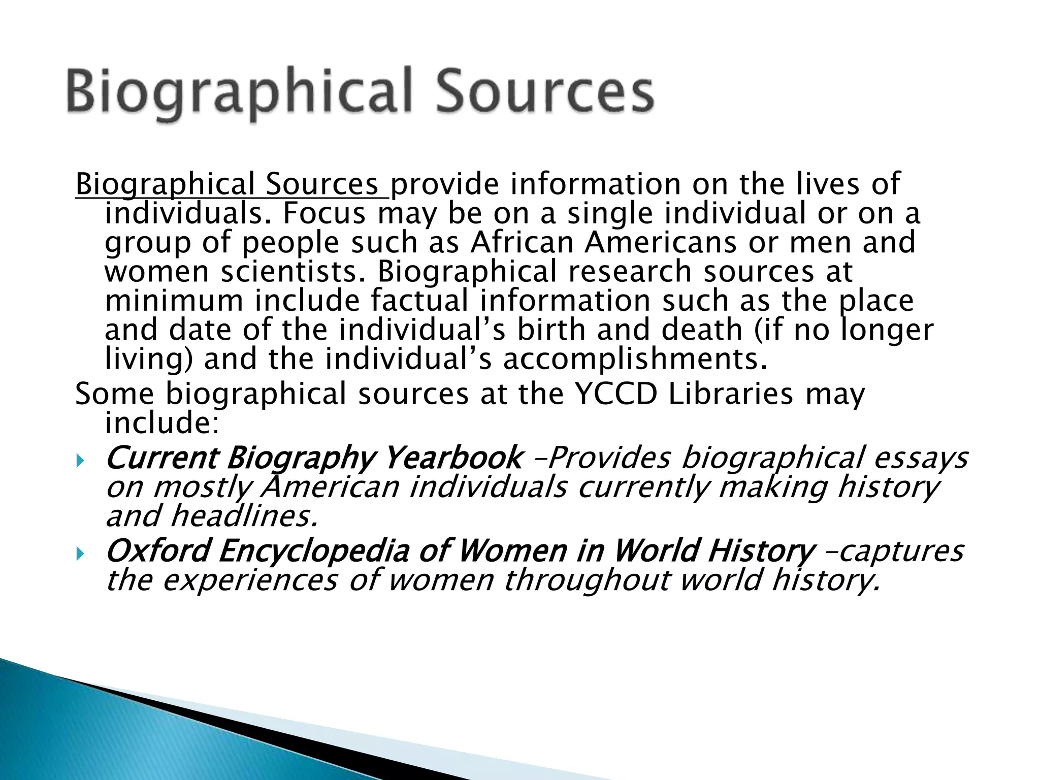 Types of information sources | PPTX
