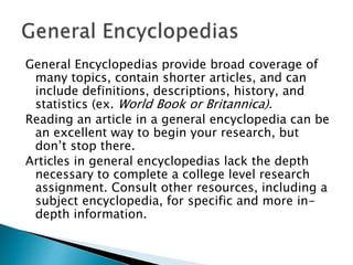 Types of information sources | PPTX