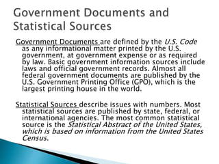 Types of information sources | PPTX