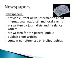 Types of information sources | PPTX