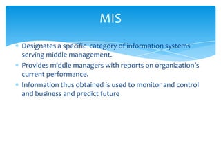 Types o f information systems | PPTX